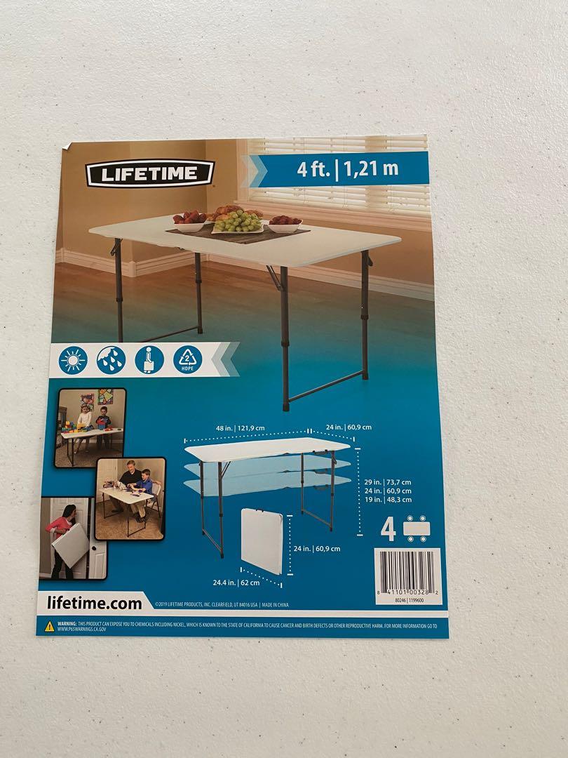 Lifetime table 5FT, Furniture & Home Living, Furniture, Tables & Sets ...