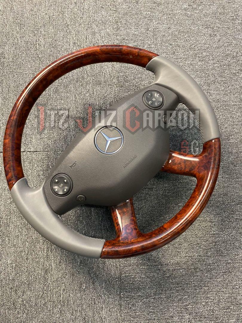 Mercedes W221 S class Walnut wood steering wheel, Car Accessories ...