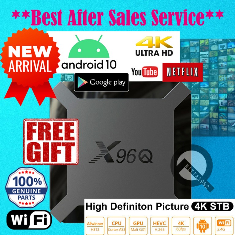 New X96Q Android 10 Box with 2GB ram/16GB rom WIFI 2.4G/5G and ...