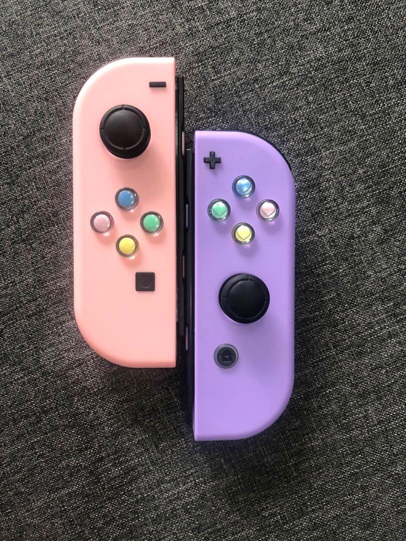Nintendo Switch Jewel Hearts Powder Pink & Lavender Purple Joycon, Toys ...