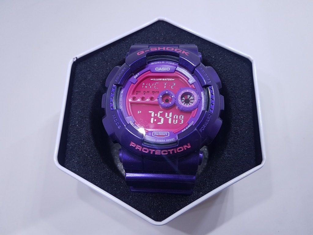 Original G-SHOCK GD-100SC-6 3263 Violet, Men's Fashion, Watches ...