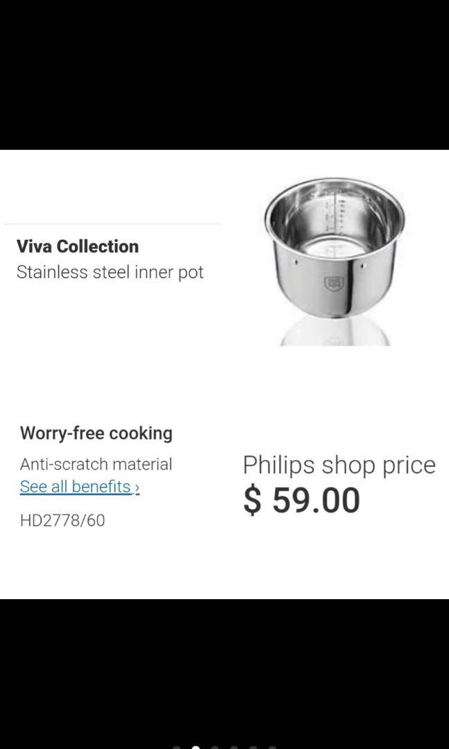 ORIGINAL Philips stainless steel inner pot for all-in-one cooker HD2778 ...