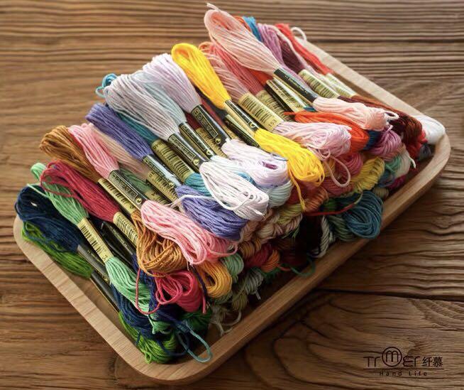 PO: Assorted 447 Colour 8m Hand Embroidery Thread, Design & Craft ...
