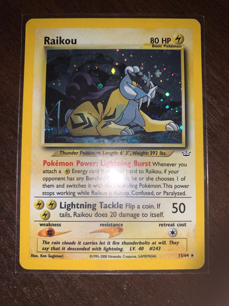 Pokemon Raikou Card, Hobbies & Toys, Toys & Games on Carousell