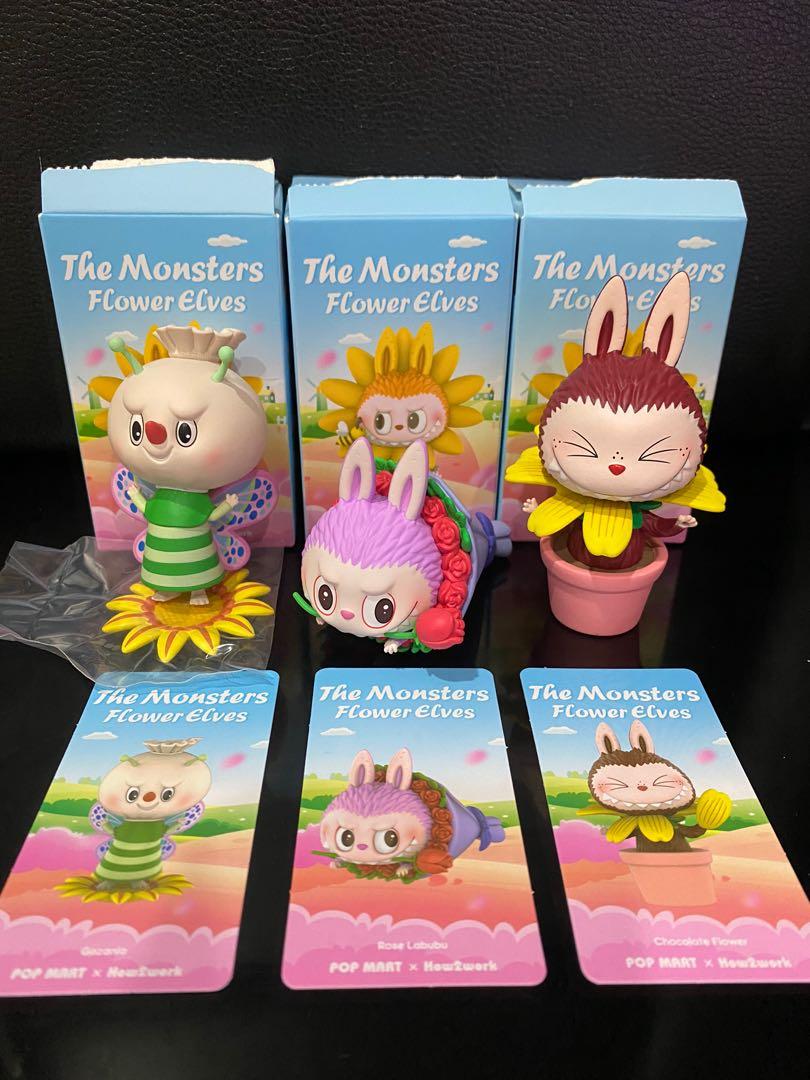 Popmart Labubu The Monsters Flower Elves series- Gazania, Rose Labubu ...
