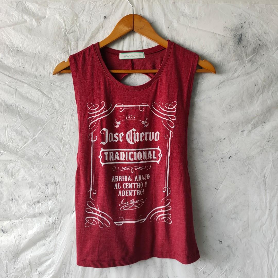 Red jose cuervo print muscle tee, Women's Fashion, Dresses & Sets ...