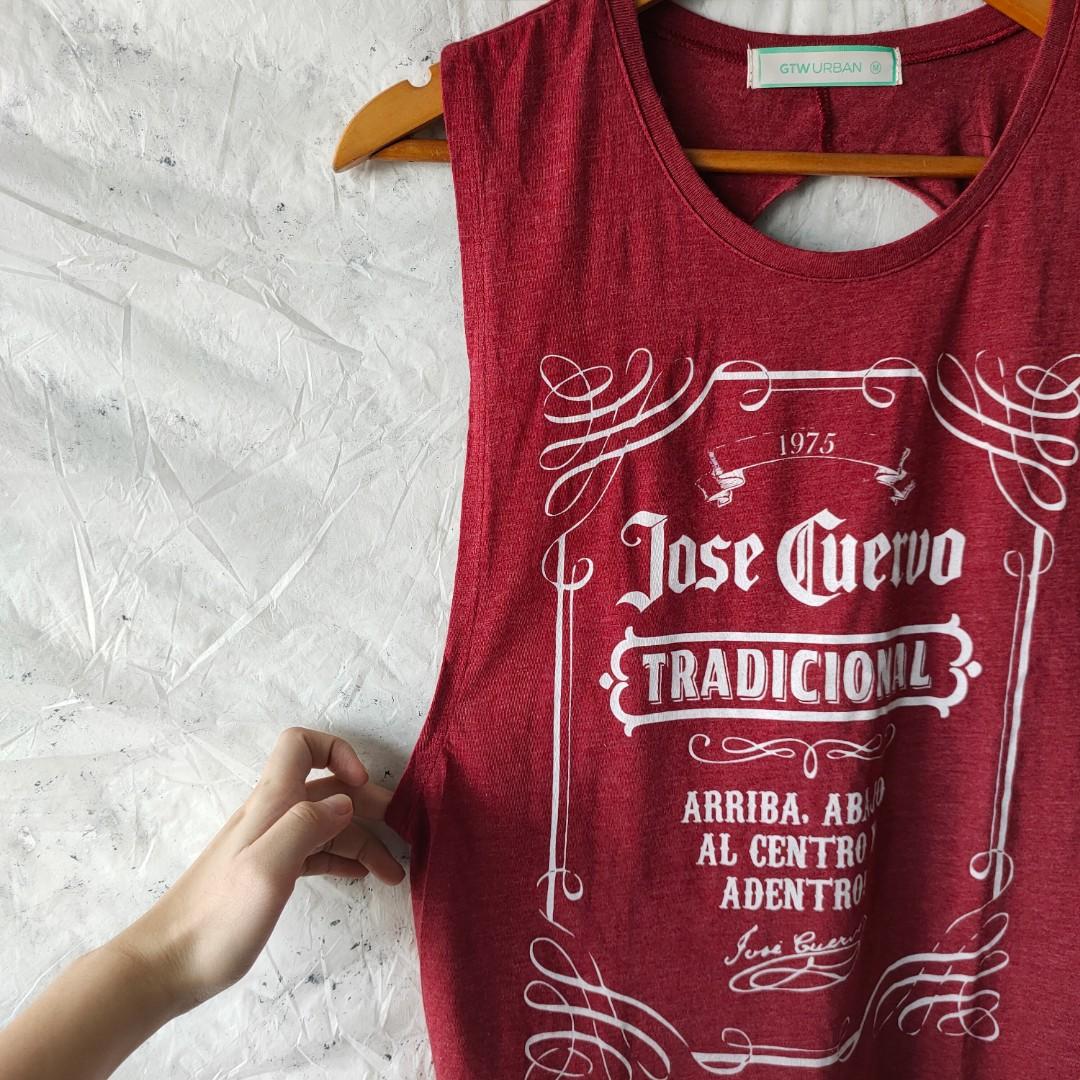 Red jose cuervo print muscle tee, Women's Fashion, Dresses & Sets ...