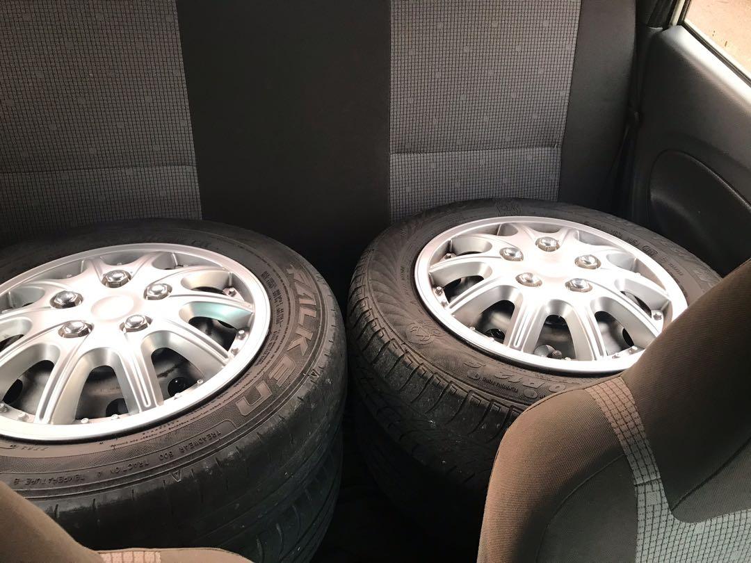 Rim standard saiz 12 inci . tayar 60% . tiada bengkok atau retak, Auto ...