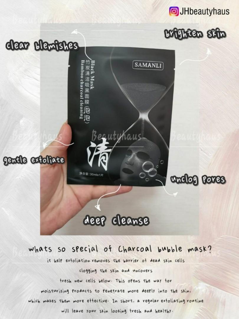 Samanli Charcoal Bubble mask & Honeycomb Gold Mask, Beauty & Personal ...