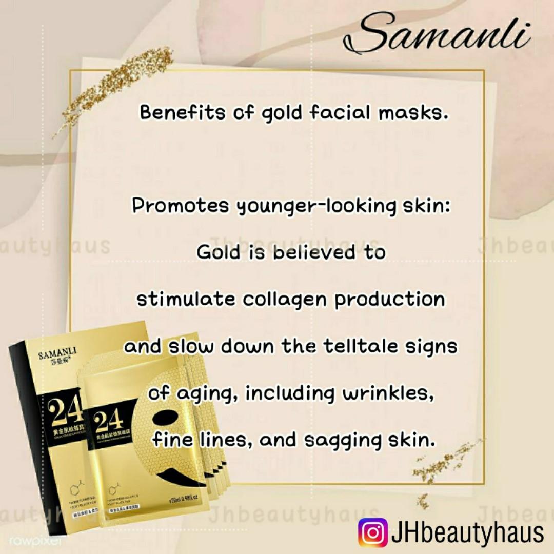 Samanli Charcoal Bubble mask & Honeycomb Gold Mask, Beauty & Personal ...