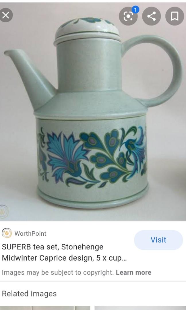Stonehenge Midwinter Caprice Teapot, Furniture & Home Living, Home ...