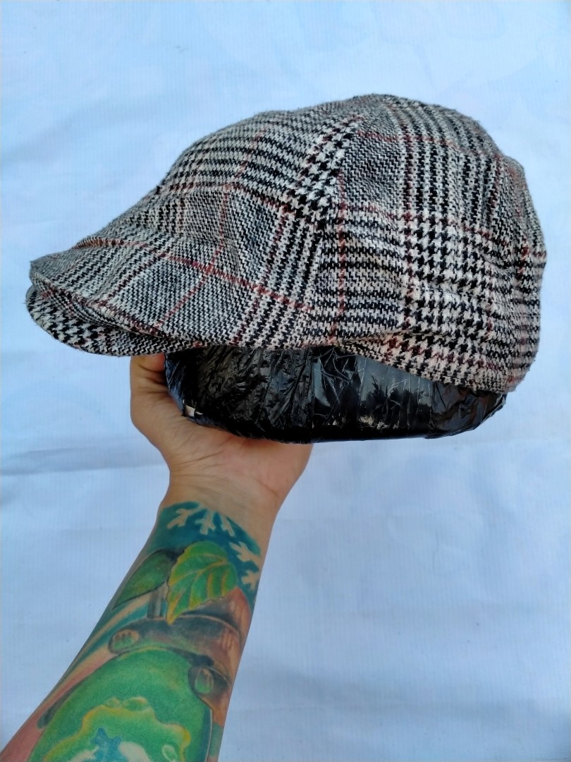 Topi ped/flat cap/Hooligans Tartan cap 80s Original Made in Korea ...