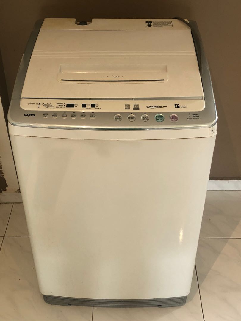 Used Sanyo washing machine ASW A100HT, TV & Home Appliances, Washing ...