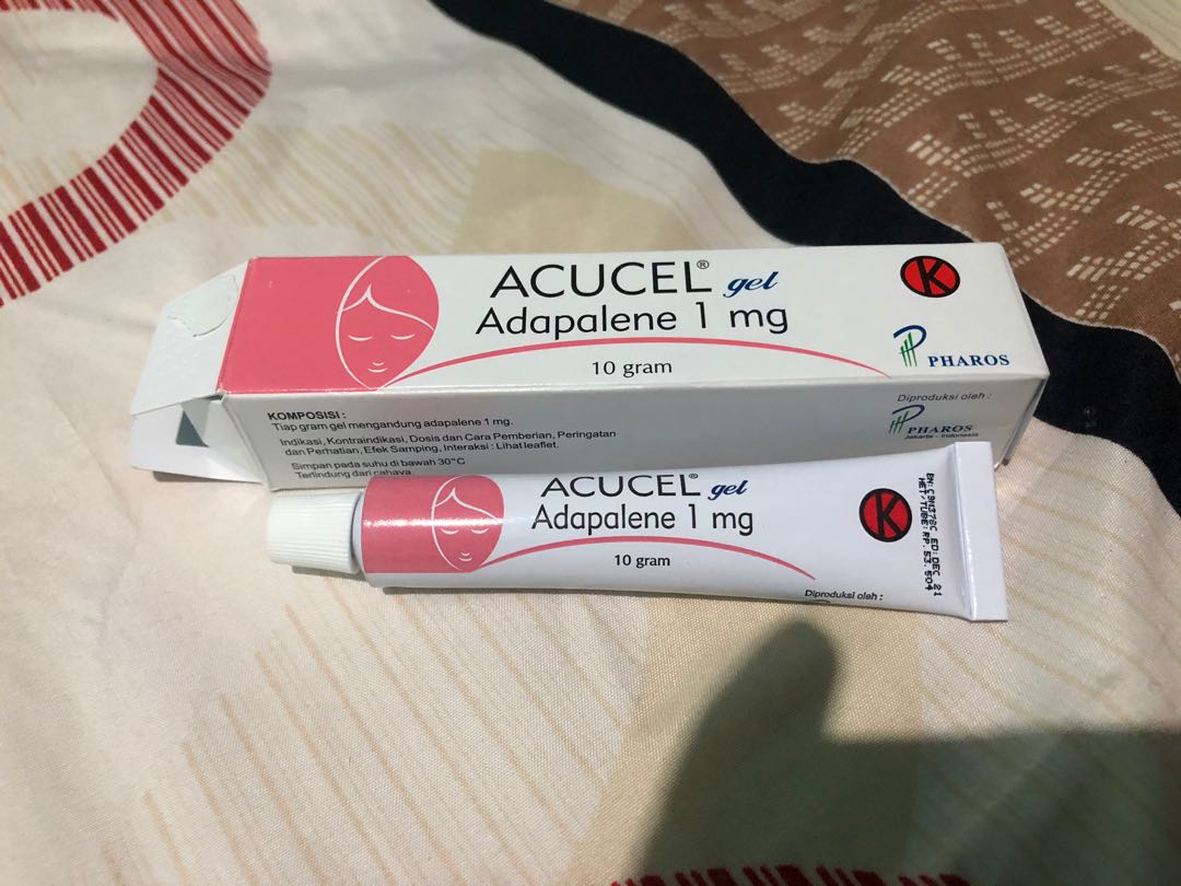 ACUCEL GEL ADAPALENE 1 MG (obat jerawat), Kesehatan & Kecantikan, Kulit ...