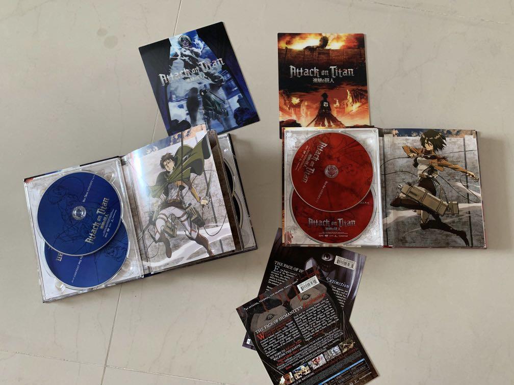 Attack on Titan Limited Edition Parts I and II blu ray / DVD set, TV ...