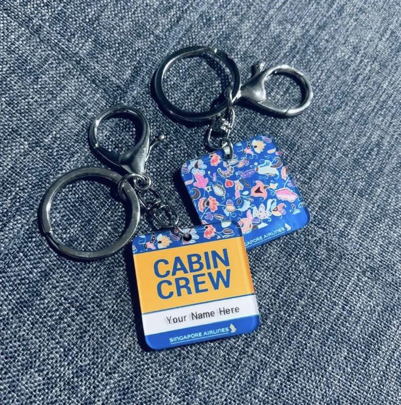 Cabin Crew Keychain Kebaya Mini-Me V.2 with customised Name - Singapore ...