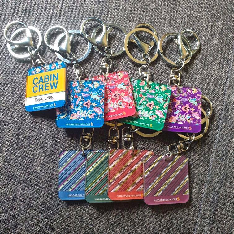 Cabin Crew Keychain Kebaya Mini-Me V.2 with customised Name - Singapore ...