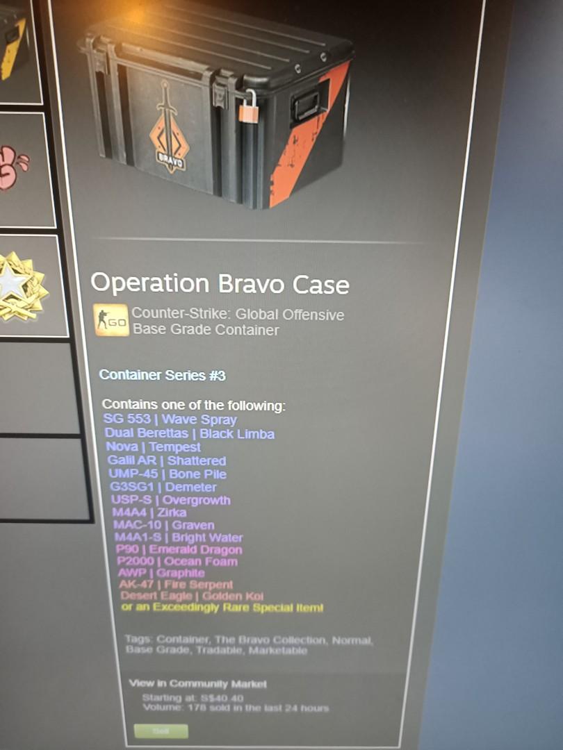 CSGO Operation Bravo Case!, Video Gaming, Gaming Accessories, Game Gift ...