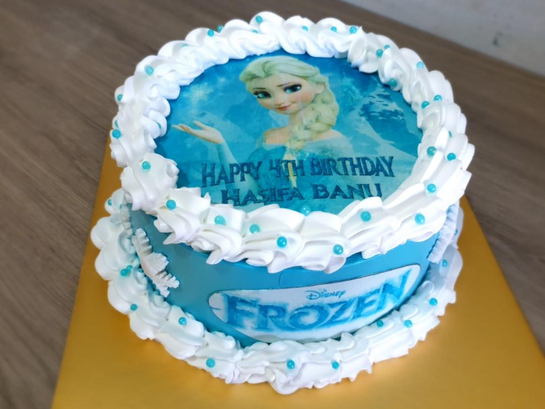 Elsa Frozen Edible Print Cake, Food & Drinks, Chilled & Frozen Food on ...