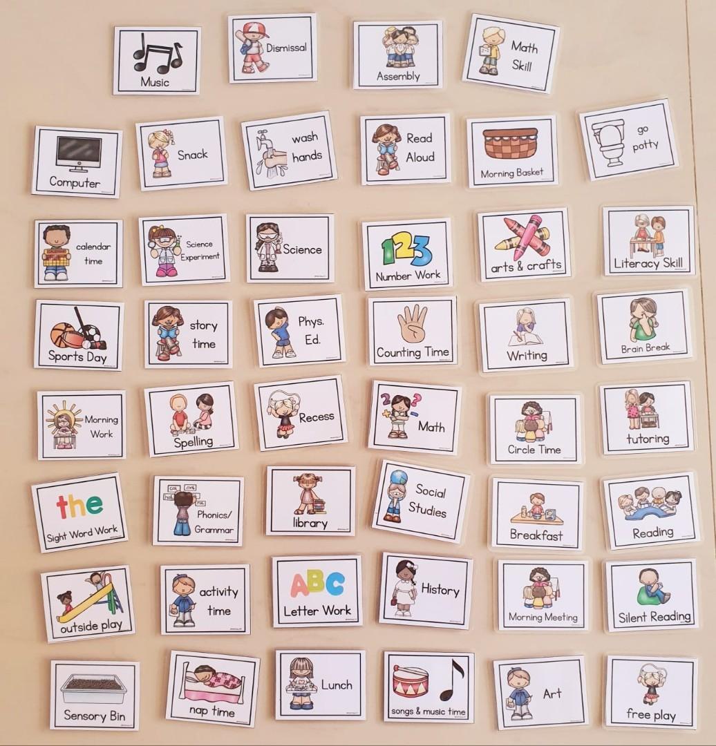 INSTOCKS: Routine Board ; Daily Visual Schedule; Visual Support ...