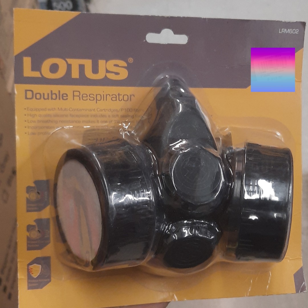 Lotus Gas Mask Double Respirator, Health & Nutrition, Medical Supplies ...
