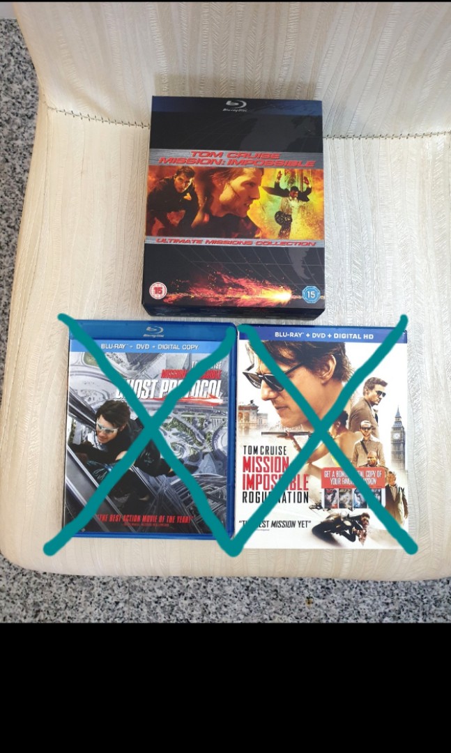 Mission Impossible Blu-ray Box Set of 3, Hobbies & Toys, Music & Media ...