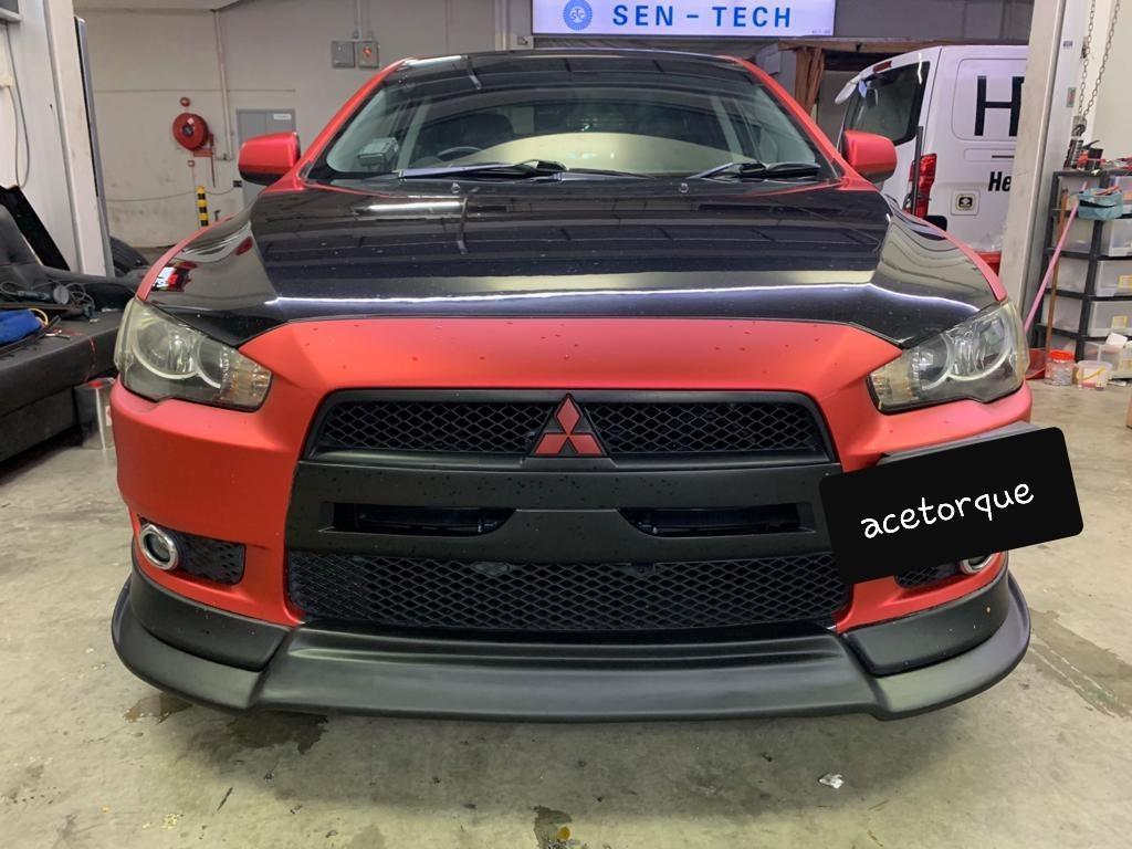 Mitsubishi Lancer EX Front Bumper Lip Fender Vents Spoiler EVO Duck Lip ...
