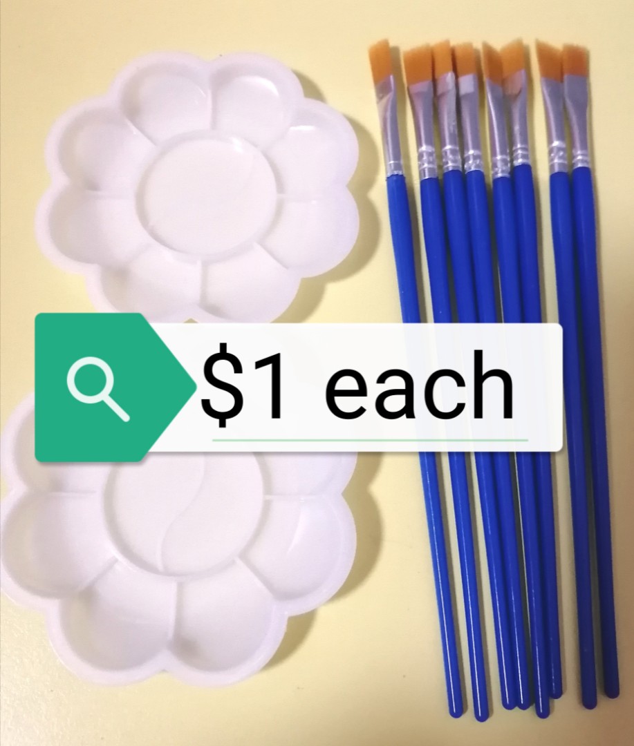 Paint flat brush plate palette watercolor painting epoxy, Hobbies ...