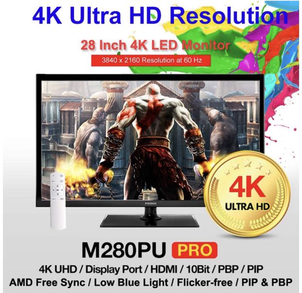 Prism 28 inch 4K UHD monitor with built in speakers M280PU, Computers ...
