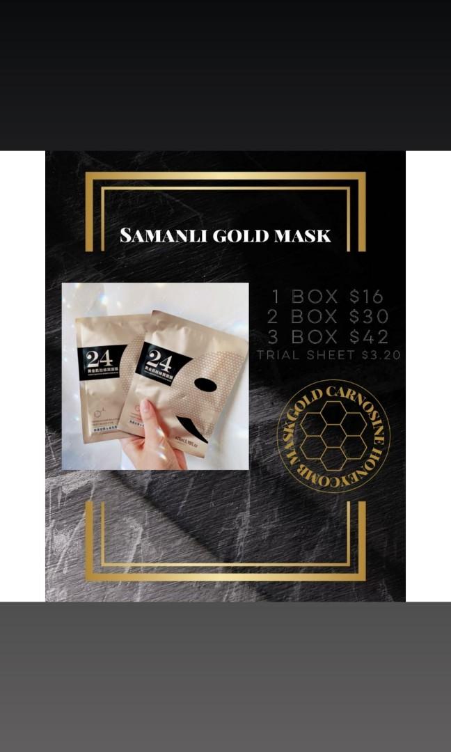 Samanli gold mask, Beauty & Personal Care, Face, Face Care on Carousell