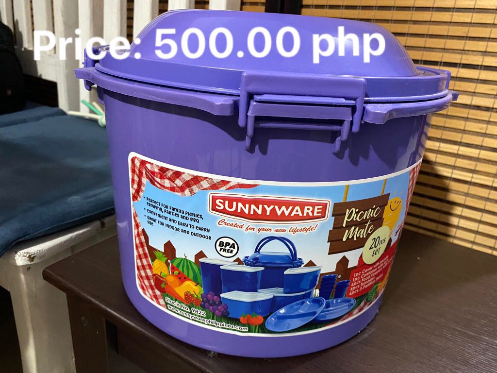 Sunnyware Picnic Container 20 pcs., Furniture & Home Living ...