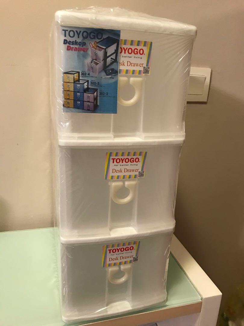 Toyogo 3 Tier Deskop Drawer(White), Furniture & Home Living, Furniture ...