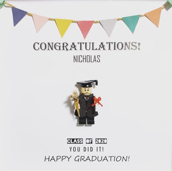 Customised graduation lego frame gift, Hobbies & Toys, Stationery ...