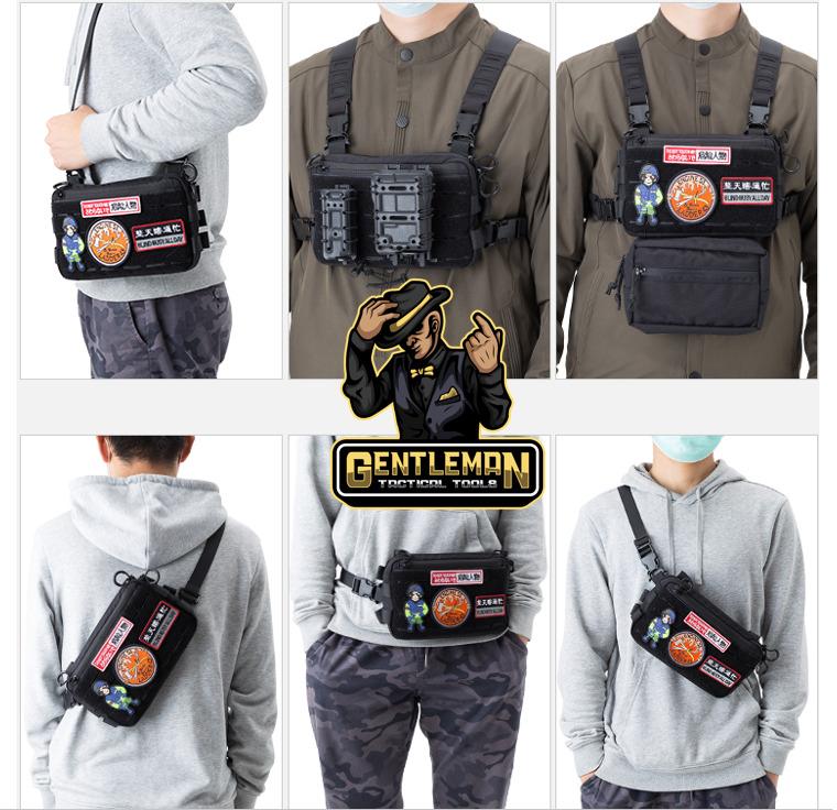 Hardcore Tactical Chest Bag / Chest Rig with Velcro MOLLE Panel, Men's ...