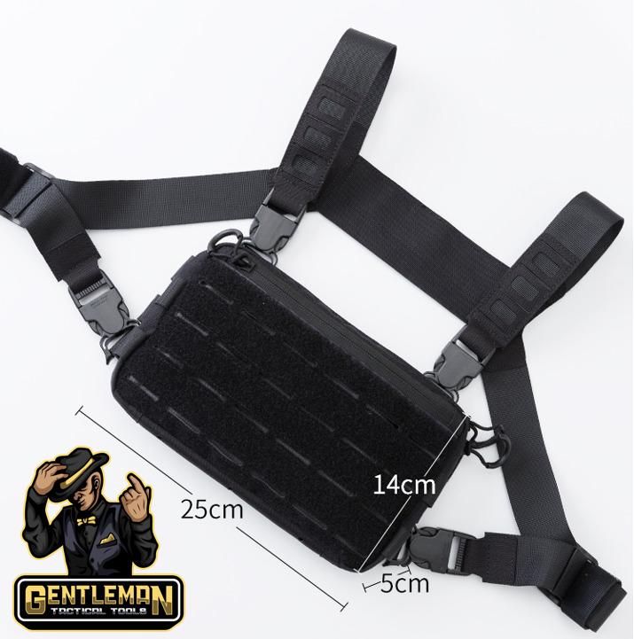 Hardcore Tactical Chest Bag / Chest Rig with Velcro MOLLE Panel, Men's ...