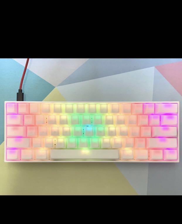 Silky Tofu PBT keycaps (enjoypbt)- RGB glow through, Computers & Tech ...