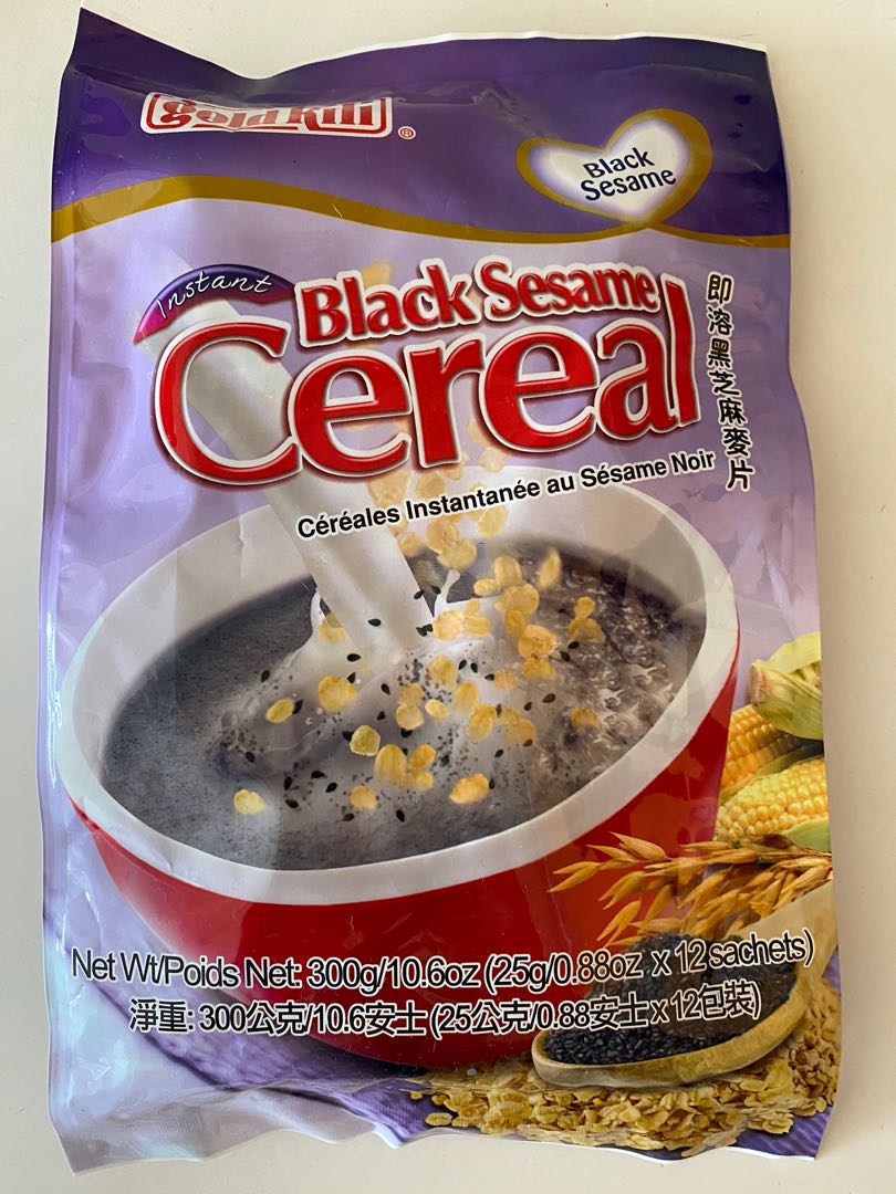 Instant Black Sesame Cereal 12 sachets per packet (total : 3 packets ...