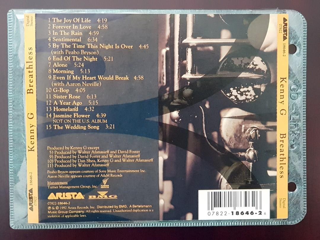 Kenny G Breathless CD, Hobbies & Toys, Music & Media, CDs & DVDs on ...