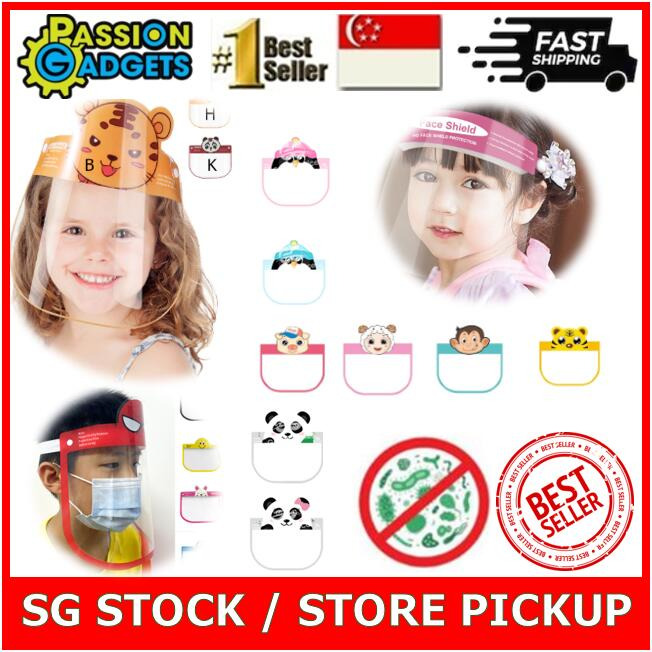 Kids Face Shield Design 25cm x 25cm 50 Cents Penguin / Panda / Monkey ...