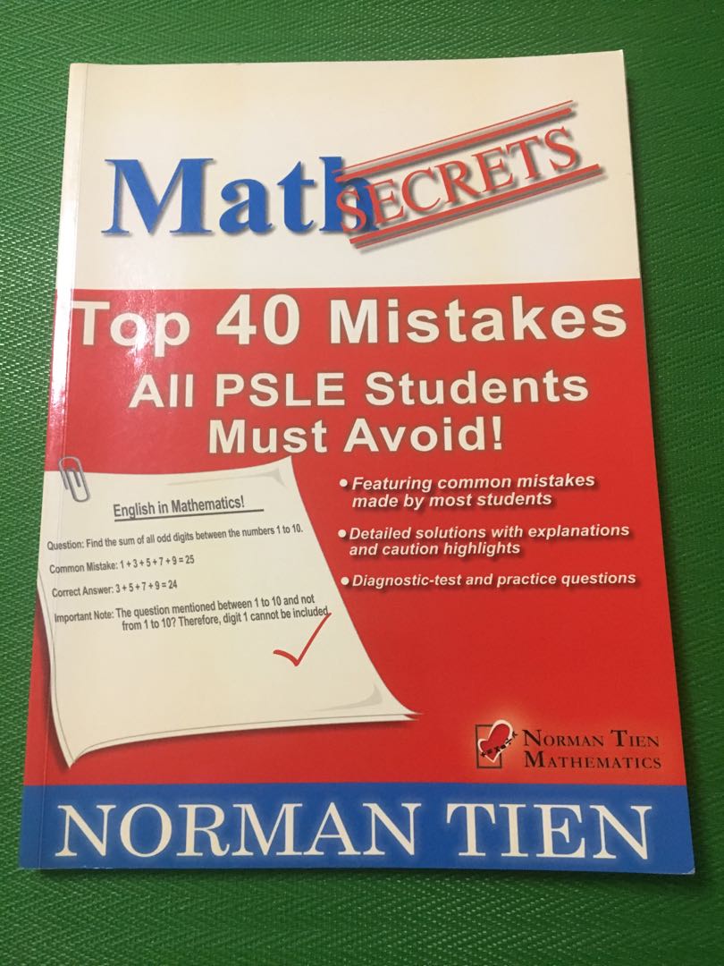 Math Secrets Top 40 mistakes all PSLE students must avoid, Books ...