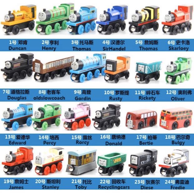 Ready Stock Thomas Train Magnetic Thomas and Friends Wooden Model Train ...