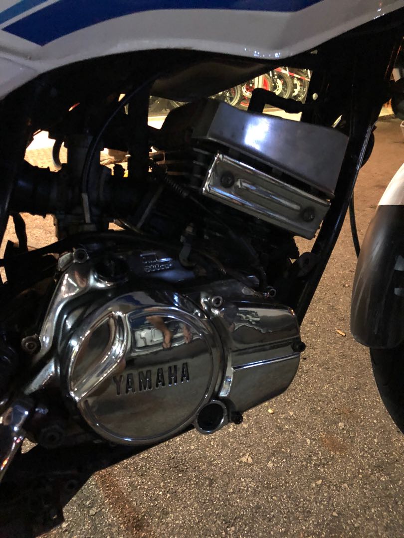 Rxz engine casing chrome, Motorcycles, Motorcycle Accessories on Carousell