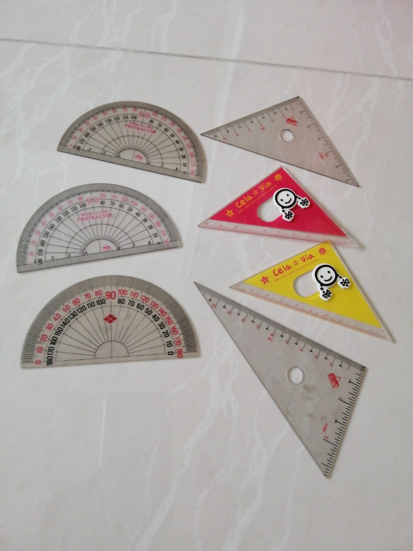 Stationery Set squares & protractors, Hobbies & Toys, Stationery ...