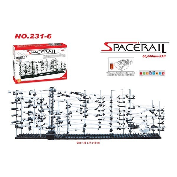 SpaceRail 60,000mm Rail Level 6.1 Marble Roller Coaster Space Rail Warp ...