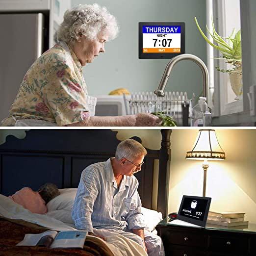 SSA [2019 Newest Version] Dementia Clock,Digital Day Calendar Alarm ...