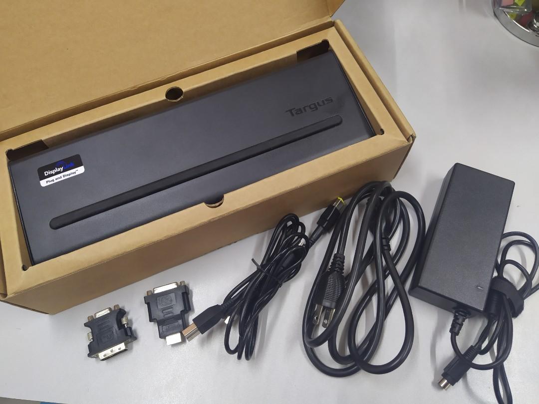Targus Universal Dual Video Laptop Docking station with charging power ...