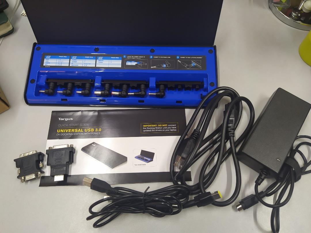 Targus Universal Dual Video Laptop Docking station with charging power ...