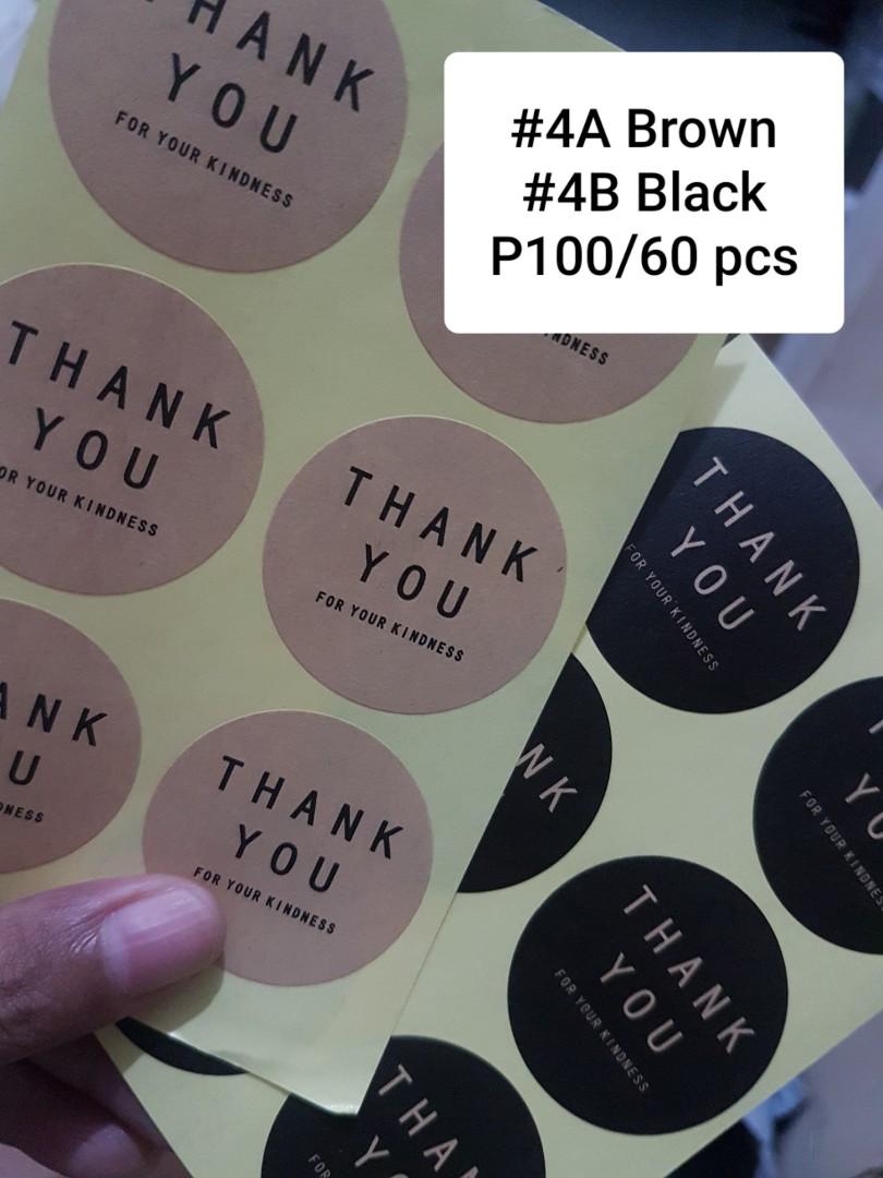 Thank You Labels for Food Packaging, Hobbies & Toys, Stationary & Craft ...