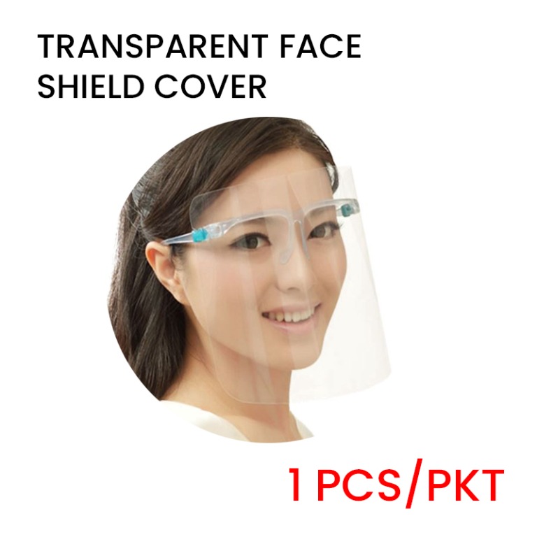 Transparent Face Shield Cover With Specs (1pc/Pack), Health & Beauty ...