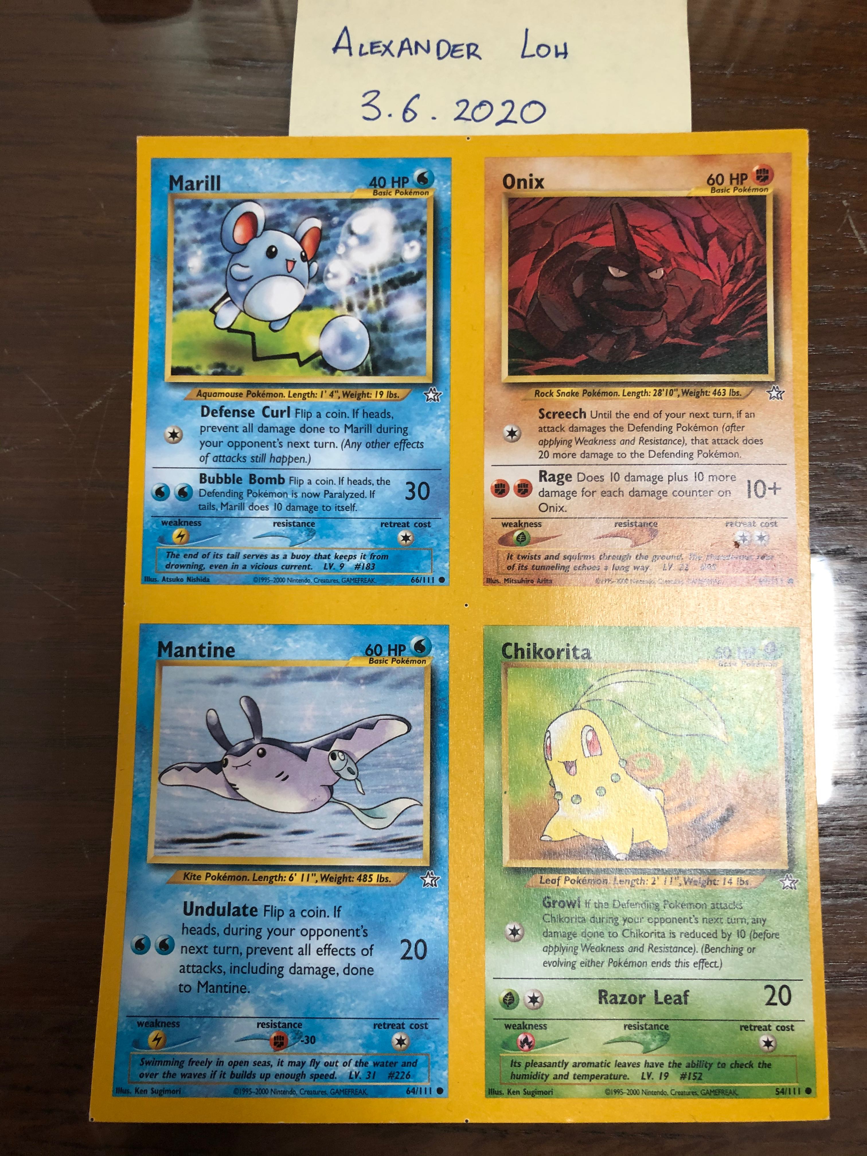 Uncut Pokémon sheets, Hobbies & Toys, Toys & Games on Carousell